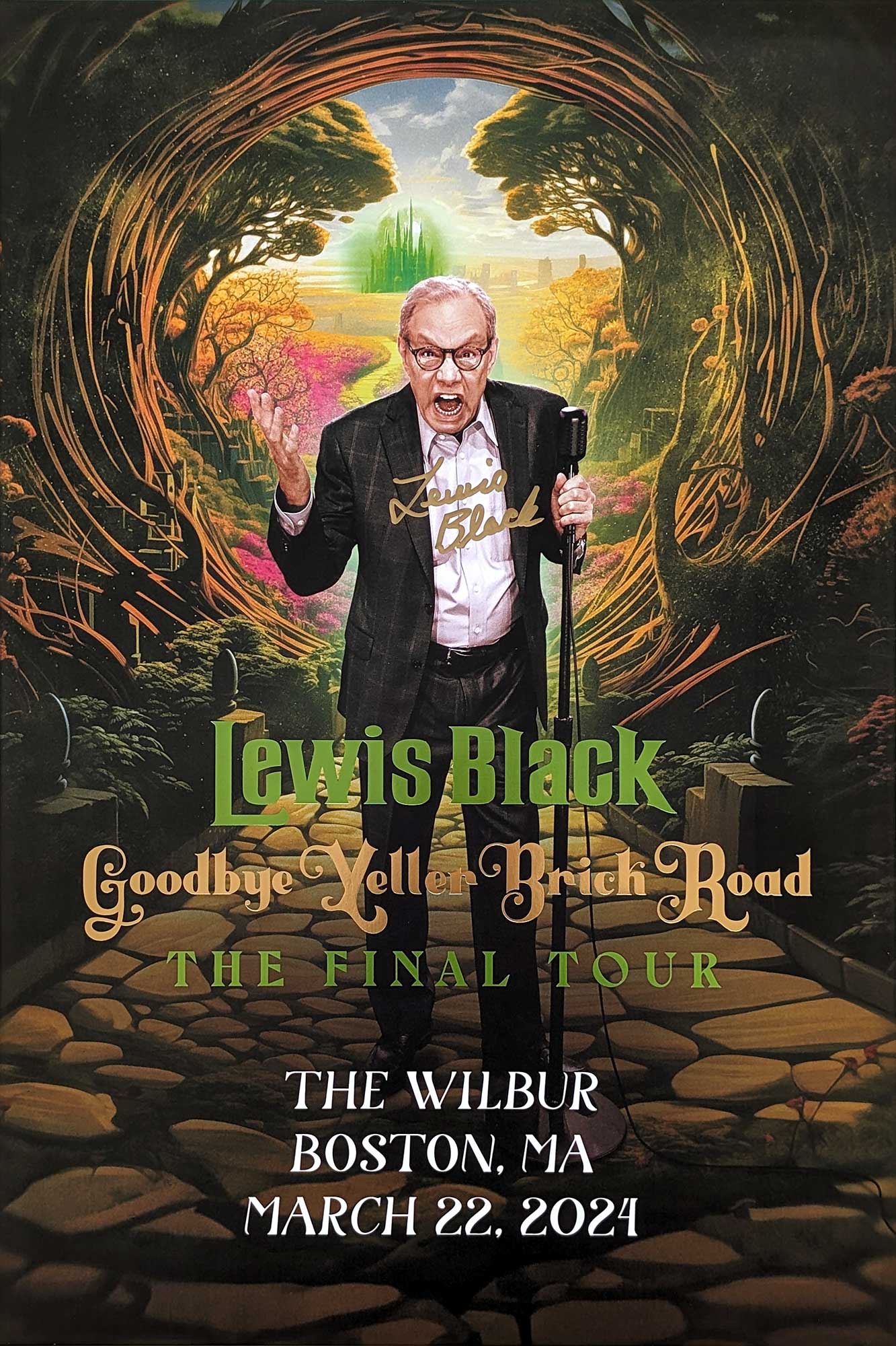 Goodbye Final Tour Boston Poster - Signed – Lewis Black