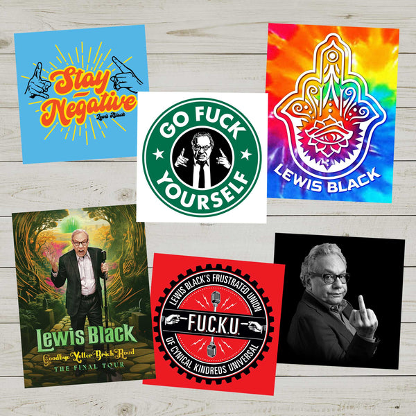 Set of 6 Stickers 2025 – Lewis Black