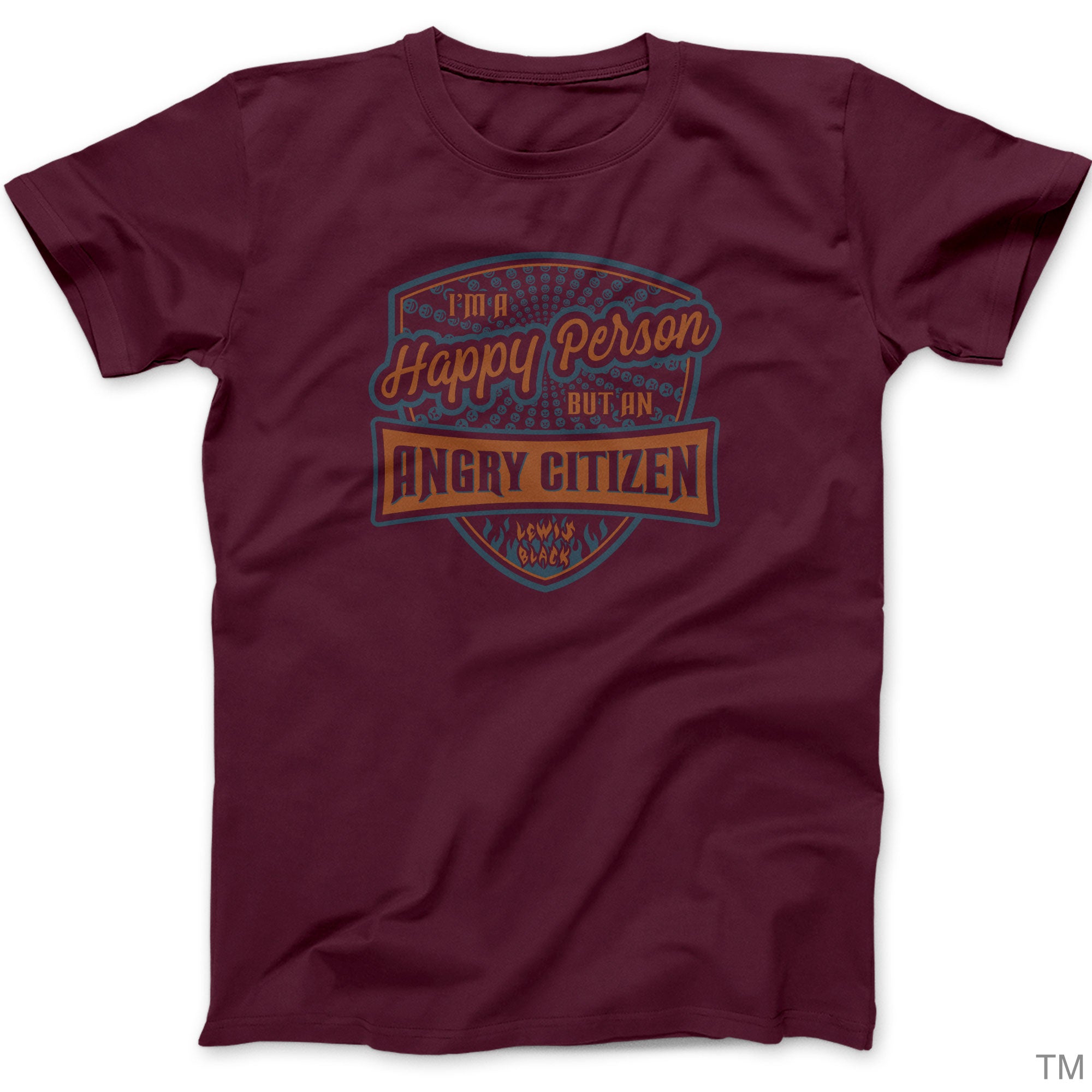 Maroon Happy Angry Tee – Lewis Black